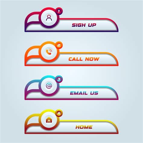 Premium Vector Gradient Web Buttons