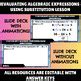 Evaluating Algebraic Expressions Using Substitution Lesson Slides Notes HW
