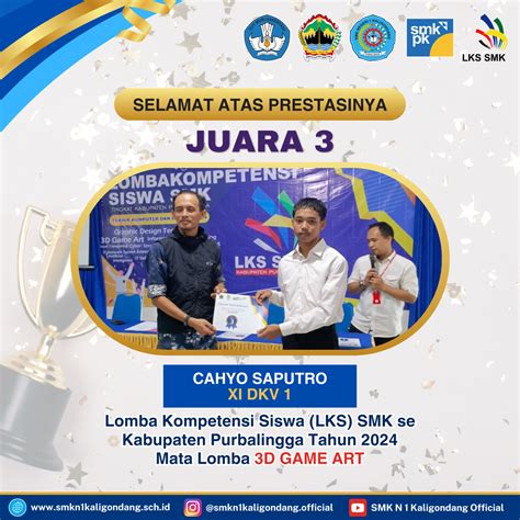 Juara 3 Lks Smk 3d Game Art Smk N 1 Kaligondang