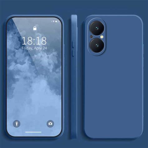 Realme C G Liquid Silicone Straight Edge Phone Casing Candy Color Silicone Tpu Back Cover