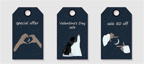 Premium Vector Vector Set Of Discount Price Tags Labels With Hands