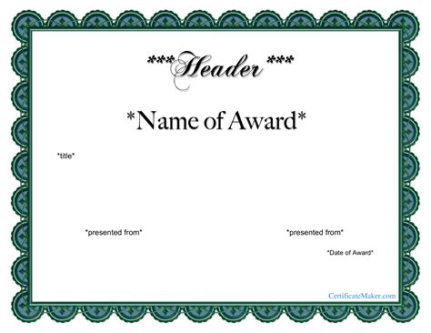 Free Printable Award Certificate Templates At Allbusinesstemplates