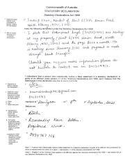 Commonwealth Statutory Declaration Form Pdf Commonwealth Of Australia STATUTORY DECLARATION