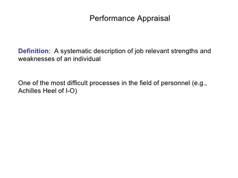 Performance Appraisal Definition And Meaning Lockqportfolio