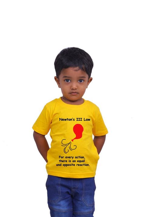 Newtons Iii Law Round Neck Half Sleeve Regular Fit Tshirt Brainy Being Apparels