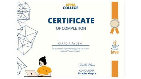 ayush kapadia on linkedin i got certification of completion in java language by apna college