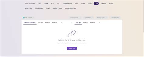 ai csv 翻译器，在线翻译 csv 文件并保持格式准确