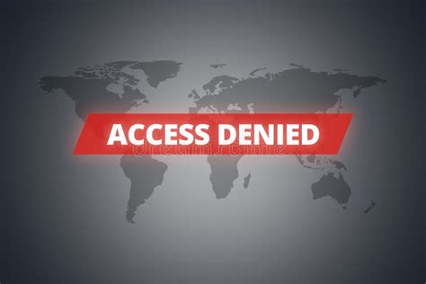 Access Denied Message On Screen Stock Image Image Of Error Failure