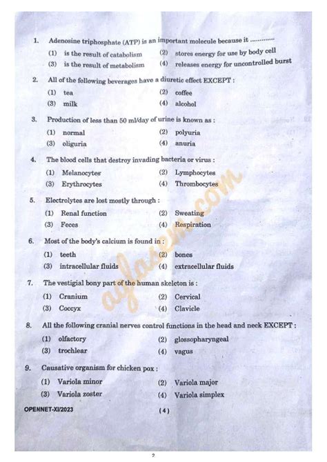 Ignou Post Basic B Sc Nursing 2023 Question Paper Pdf Download Here Aglasem Admission