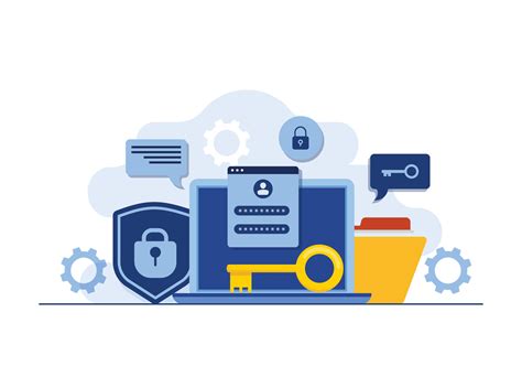Data And Account Protection Concept Flat Vector Illustration Password