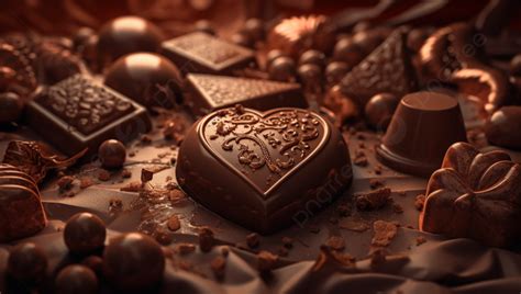 하트 모양의 초콜릿 브라운 스테레오 하트 모양의 초콜릿 갈색 입체 배경 일러스트 및 사진 무료 다운로드 Pngtree