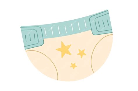Premium Vector Diaper Flat Vector Illustration Isolated On White
