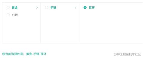 Elementui级联选面板el Cascader Panel的三级列表数据展示和回显问题需求是：在点击图一选中后实现图 掘金