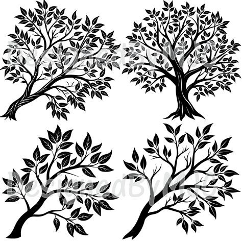 Tree Branch SVG Clipart PNG Files Branch PNG Graphics Digital Clip