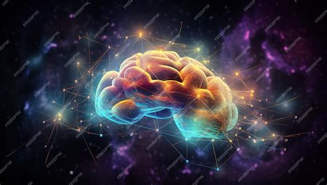 Premium Ai Image A Conceptual Image Of A Brain With Neural Connections Against A Cosmic