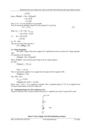 Implementation Of An Improved Microcontroller Based Moving Message Display System PDF