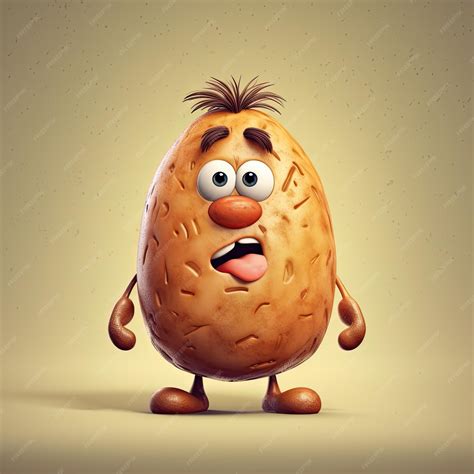 Premium Ai Image 3d Illustration Of Potato Character That Is Drawn In Cartoon Style Ai Generated