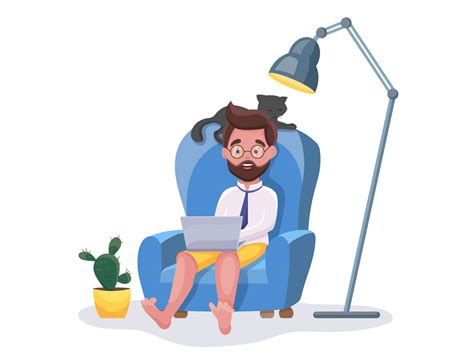 Work From Home Concept Freelancer Is Working Online By Anastasia