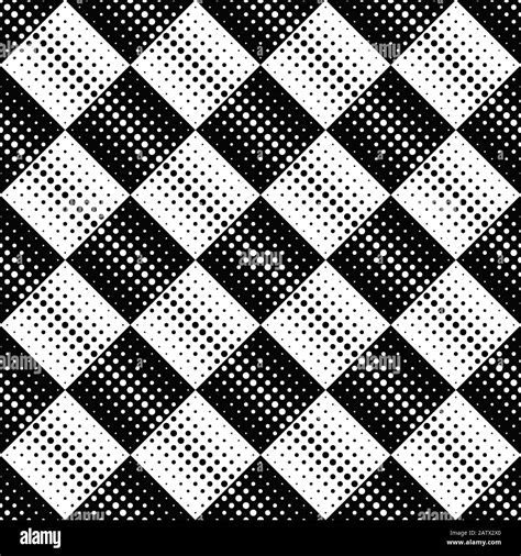 Seamless Monochrome Geometrical Circle Pattern Background Black And White Abstract Vector