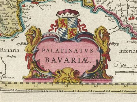 Old Map Of Bavaria The Old Map And Clock Company