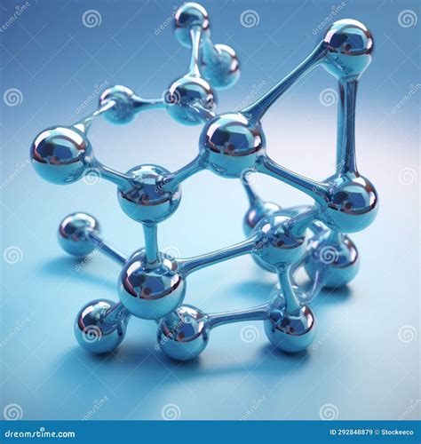 Super Detailed 3d Render Of Tin Atoms Forming Organic Contours Stock