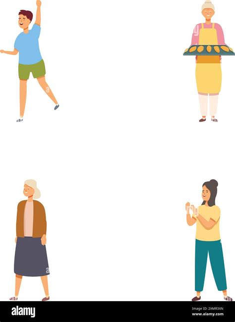 collection of four illustrations depicting individuals engaged in