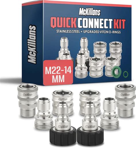 Mckillans® M22 14mm Pressure Washer Quick Connect Kit M22