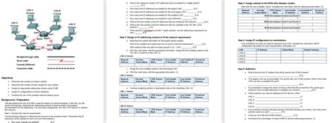Solved C Lana 55 Hosts Step 3 Assign Subnets To The Wan