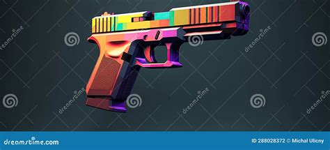 Pistol Glock Illustration Vector 160173570