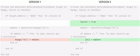 comparer 2 versions d un code vba