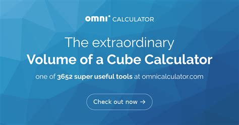 Volume Of A Cube Calculator Formula