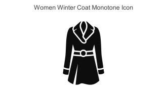 Women Winter Coat Monotone Icon In Powerpoint Pptx Png And Editable Eps Format PPT Presentation