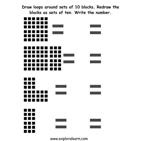 free exploralearn worksheets class 1 maths worksheets block grouping