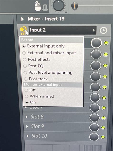 Monitor External Input On By Default R FL Studio