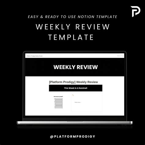 Notion Template Weekly Review Notion Template Weekly Planner Digital Diary Etsy