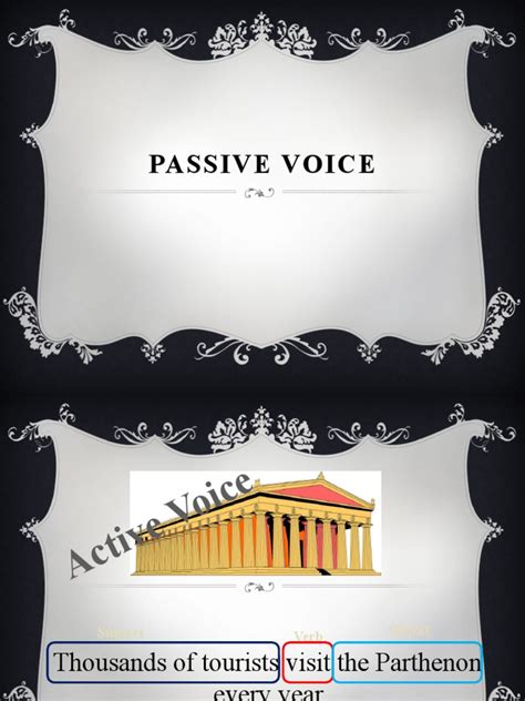 Passive Voice 1 Download Free Pdf Verb Syntactic Relationships
