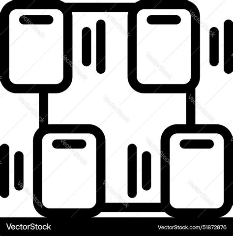 Decentralized Network Icon Showing Data Sharing Vector Image