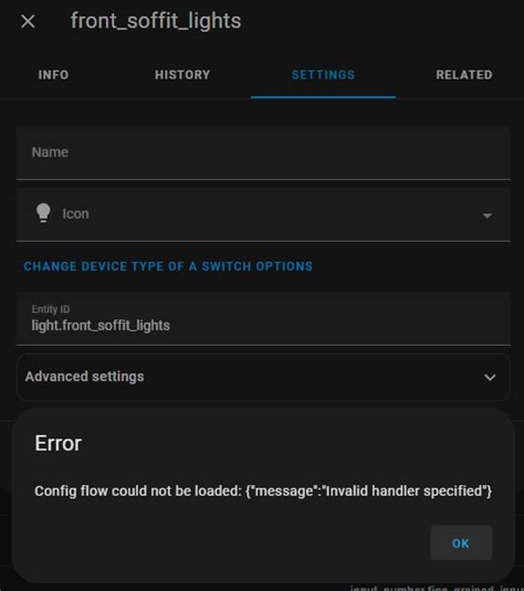Messageinvalid Handler Specified When Want To Edit Options For