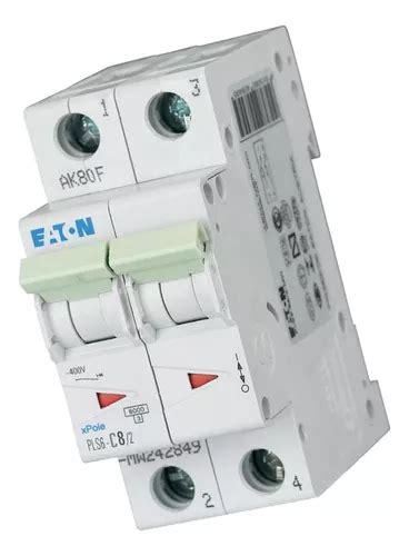 Interruptor De Riel 2p 8a 242875 Moeller Pls6 C82 Mw Envío Gratis