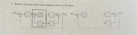 Solved Reduce The Part Of The Block Diagram Boxed In The Chegg
