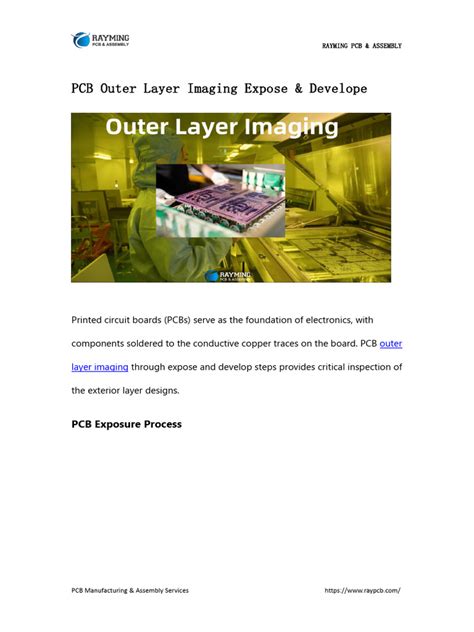 Pcb Outer Layer Imaging Expose And Develope Download Free Pdf Printed Circuit Board Ultraviolet
