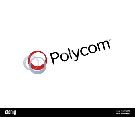Polycom Rotated Logo White Background Stock Photo Alamy