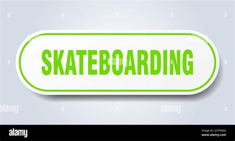 Skateboarding Sign Rounded Isolated Sticker White Button Stock Vector Image And Art Alamy