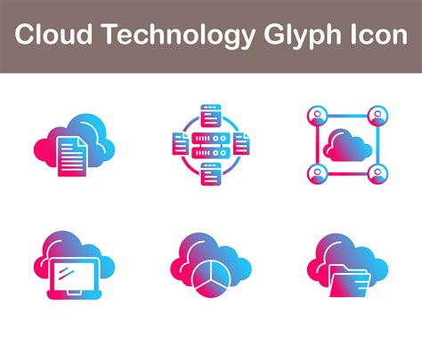 Cloud Technology Vector Icon Set 20647980 Vector Art At Vecteezy