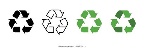 Recycling Reuse Recycle Icon Vector Flat Stok Vektör Telifsiz 2369458373 Shutterstock