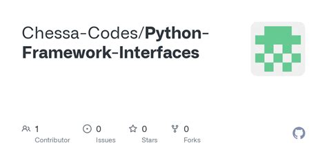 github chessa codes python framework interfaces