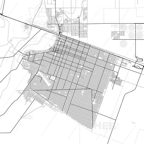 Vector Pdf Map Of San Luis Río Colorado Mexico Mexico Style