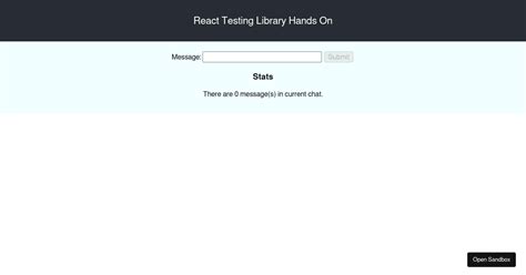 React Testing Library Teck Talk Codesandbox