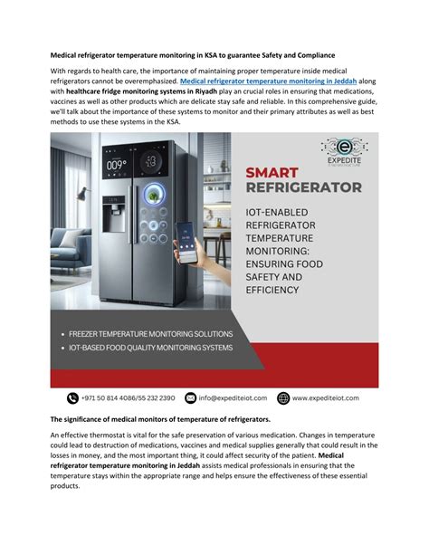 Ppt Medical Refrigerator Temperature Monitoring In Ksa Powerpoint Presentation Id 13362393