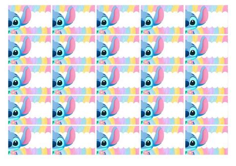 Etiqueta Para Lápices De Stitch Etiquetas Infantis Personagens De